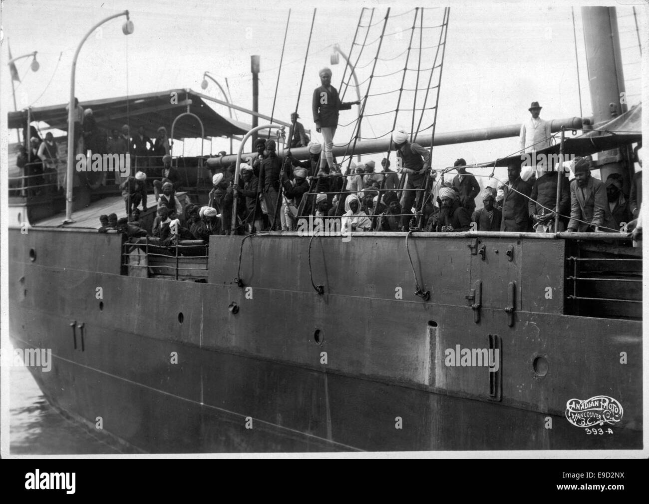 A photograph related to the Komagata Maru incident, depicting key ...