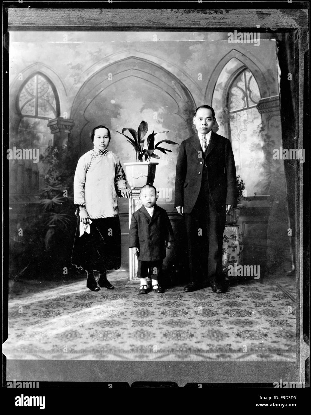 A family group portrait, capturing multiple generations in a moment of ...