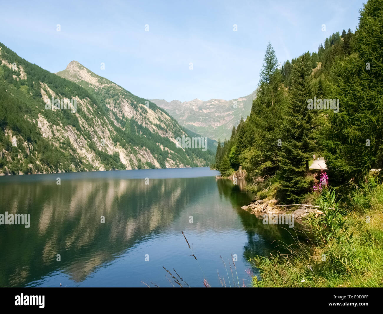 Vallemaggia, Ticino, Switzerland: Lake of elder, Lago del Sambuco Stock ...