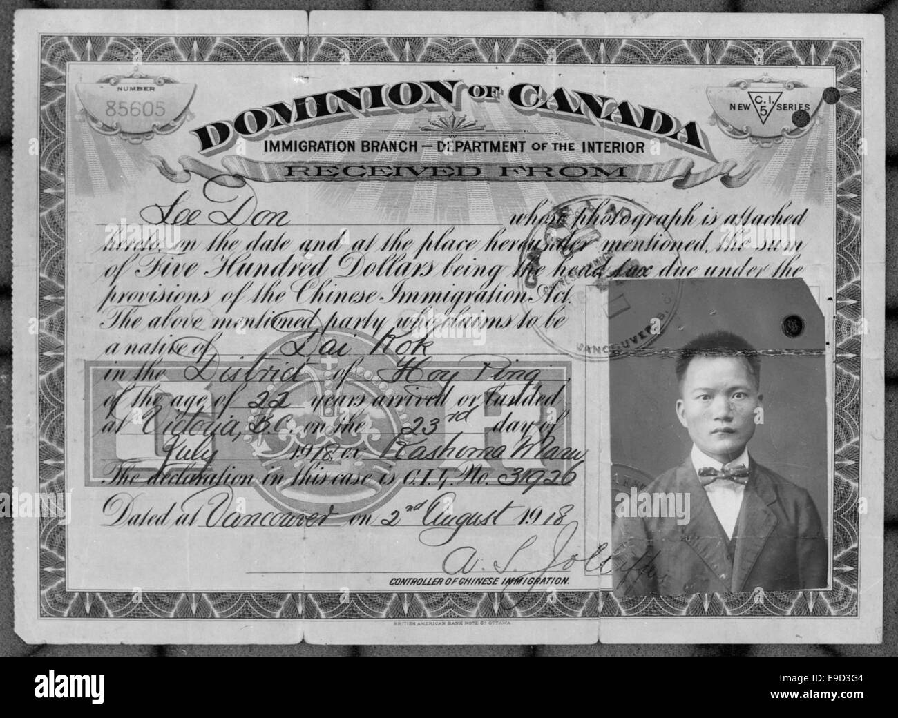 Chinese immigration act Black and White Stock Photos & Images - Alamy