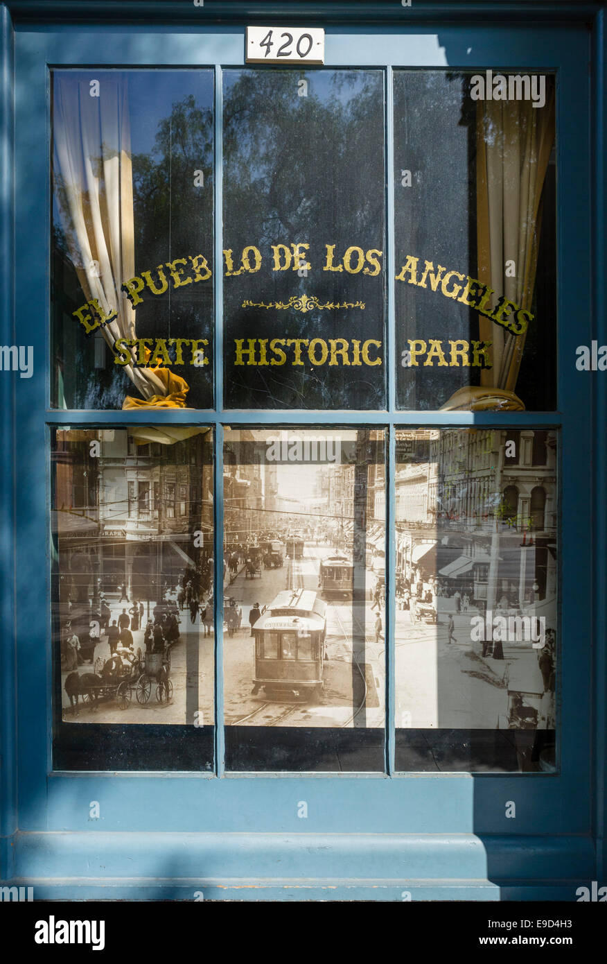 Window of old building in El Pueblo de Los Angeles State Historic Park ...