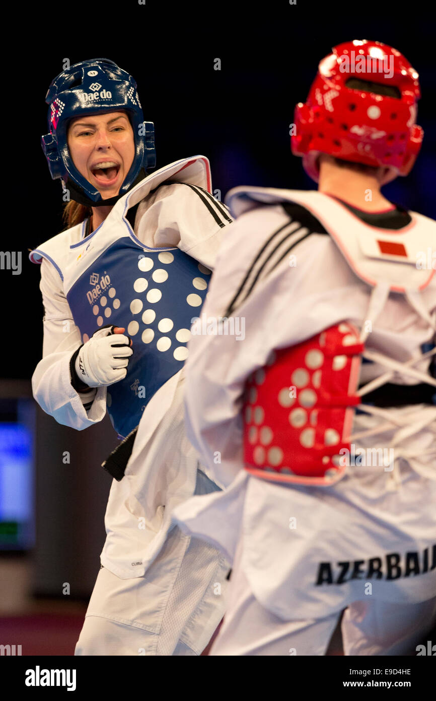Manchester, UK. 24th Oct, 2014. Semi Final Female -67kg Farida AZIZOVA ...