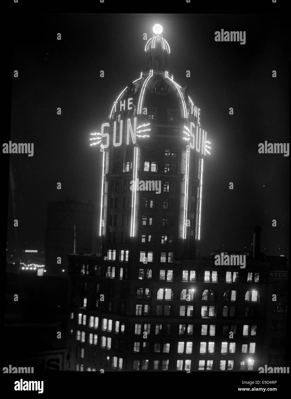 A photograph of the Sun Building, located in Vancouver, featuring a ...