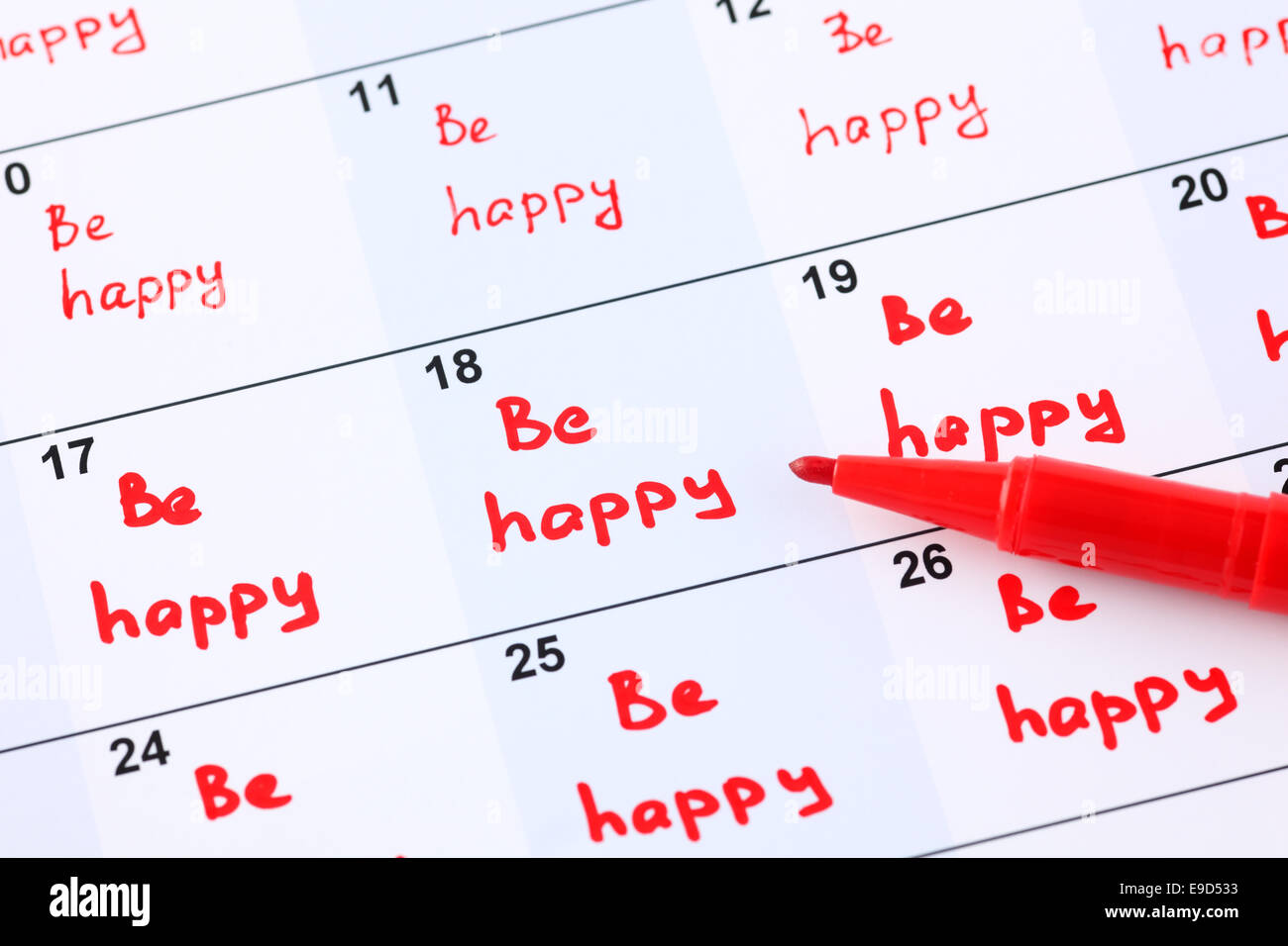 Happy calendar hi-res stock photography and images - Alamy
