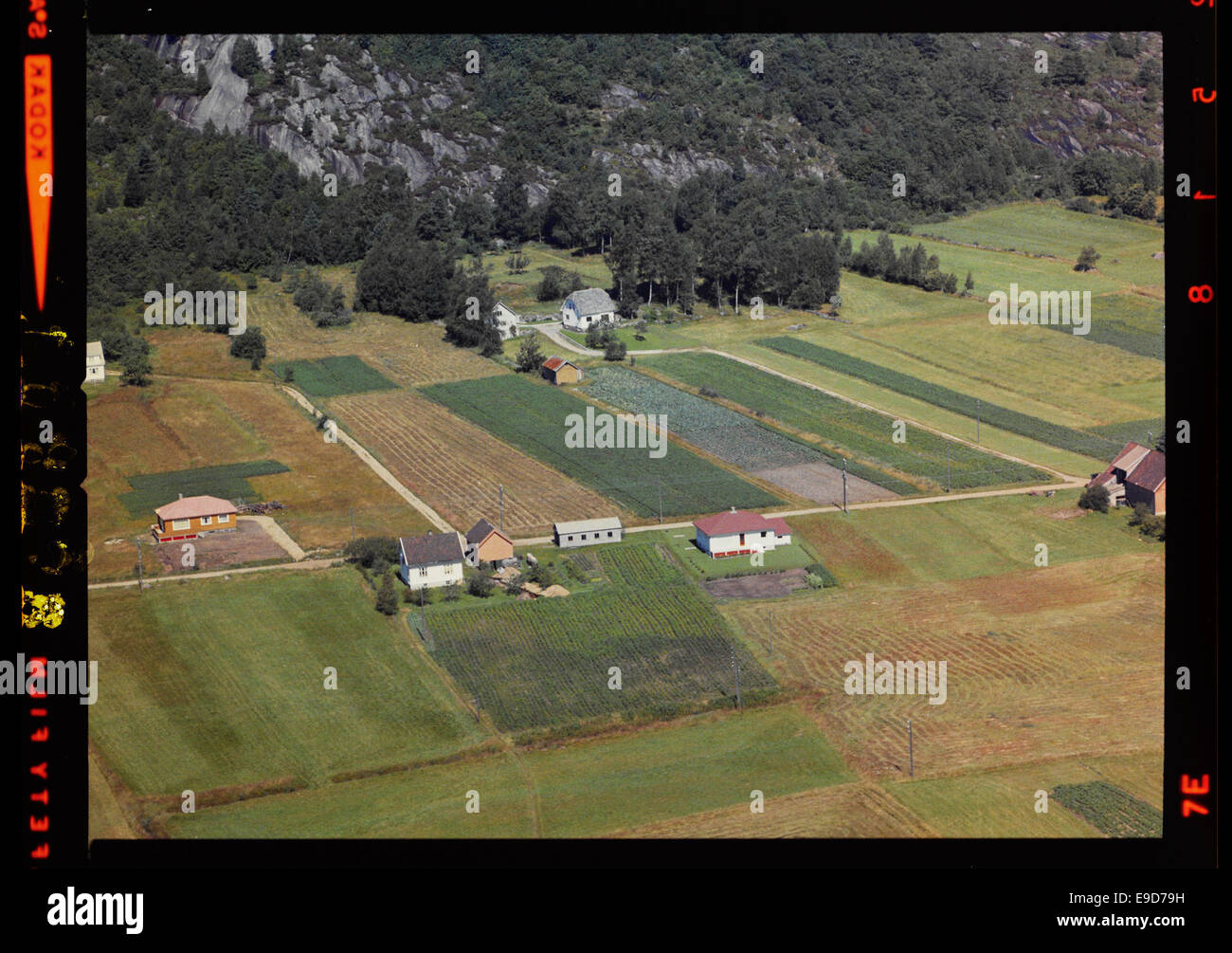 An aerial photograph of Kvinesdal kommune, taken by Widerøe ...