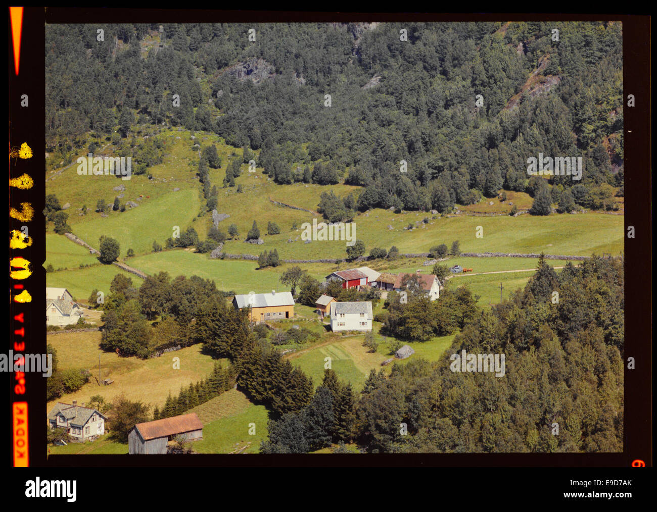An aerial photograph of Kvinesdal kommune in southern Norway, taken by ...