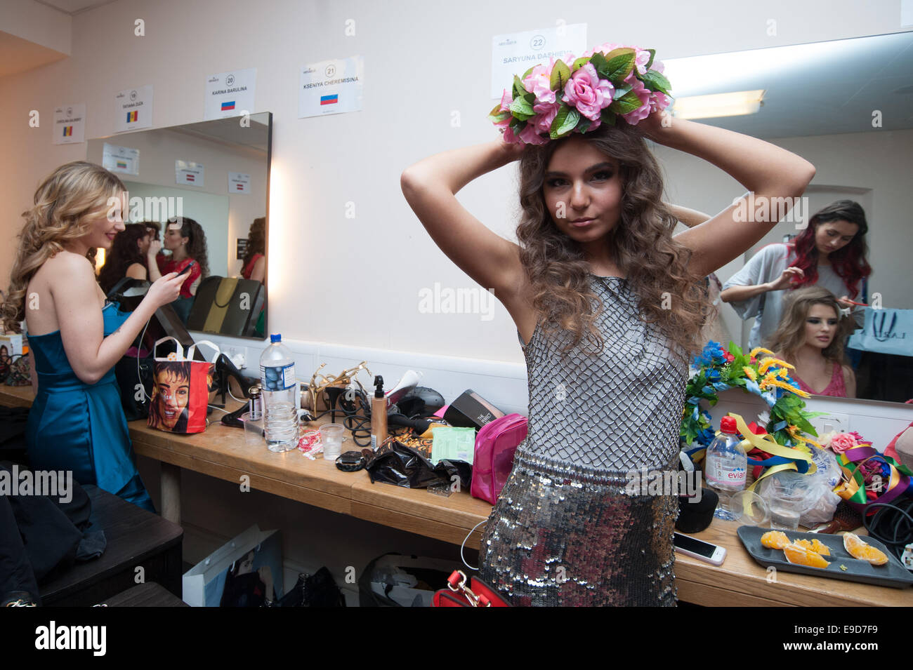 Miss USSR UK 2014 held at the Cadogan Hall. Beauty pageant competition ...