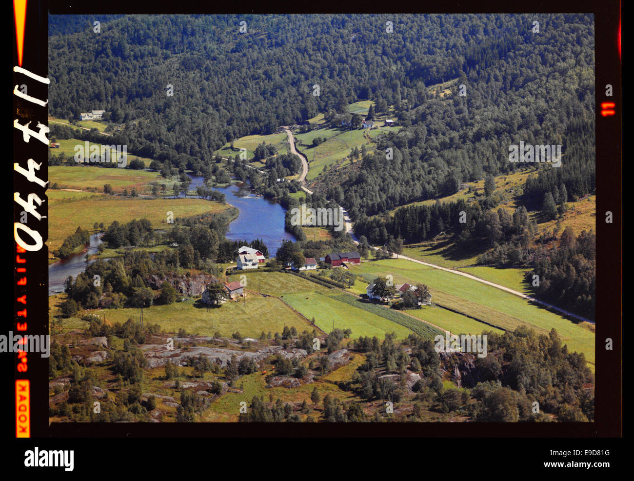 Aerial photograph of Kvinesdal kommune, Norway, captured using oblique ...