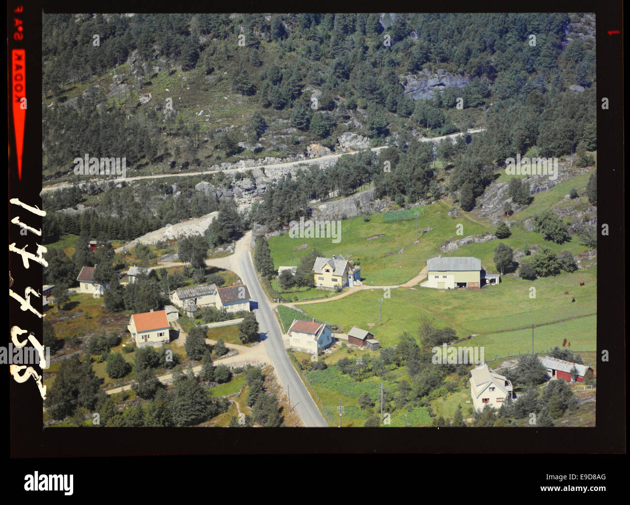 An aerial photograph of Trøndelag, Kvinesdal kommune, in Norway ...