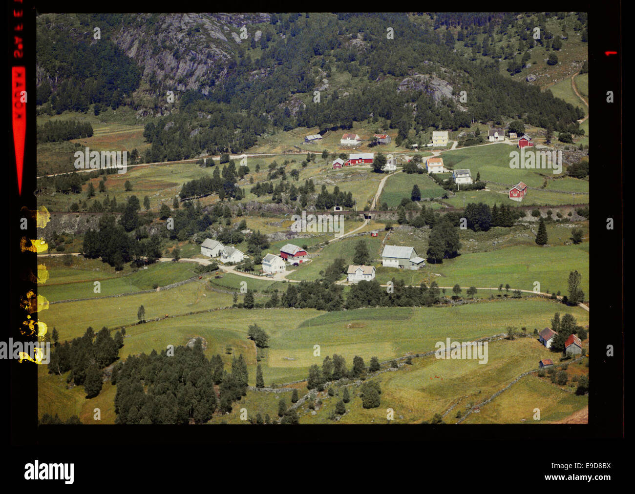 An aerial photograph of Kvinesdal kommune, captured through oblique ...