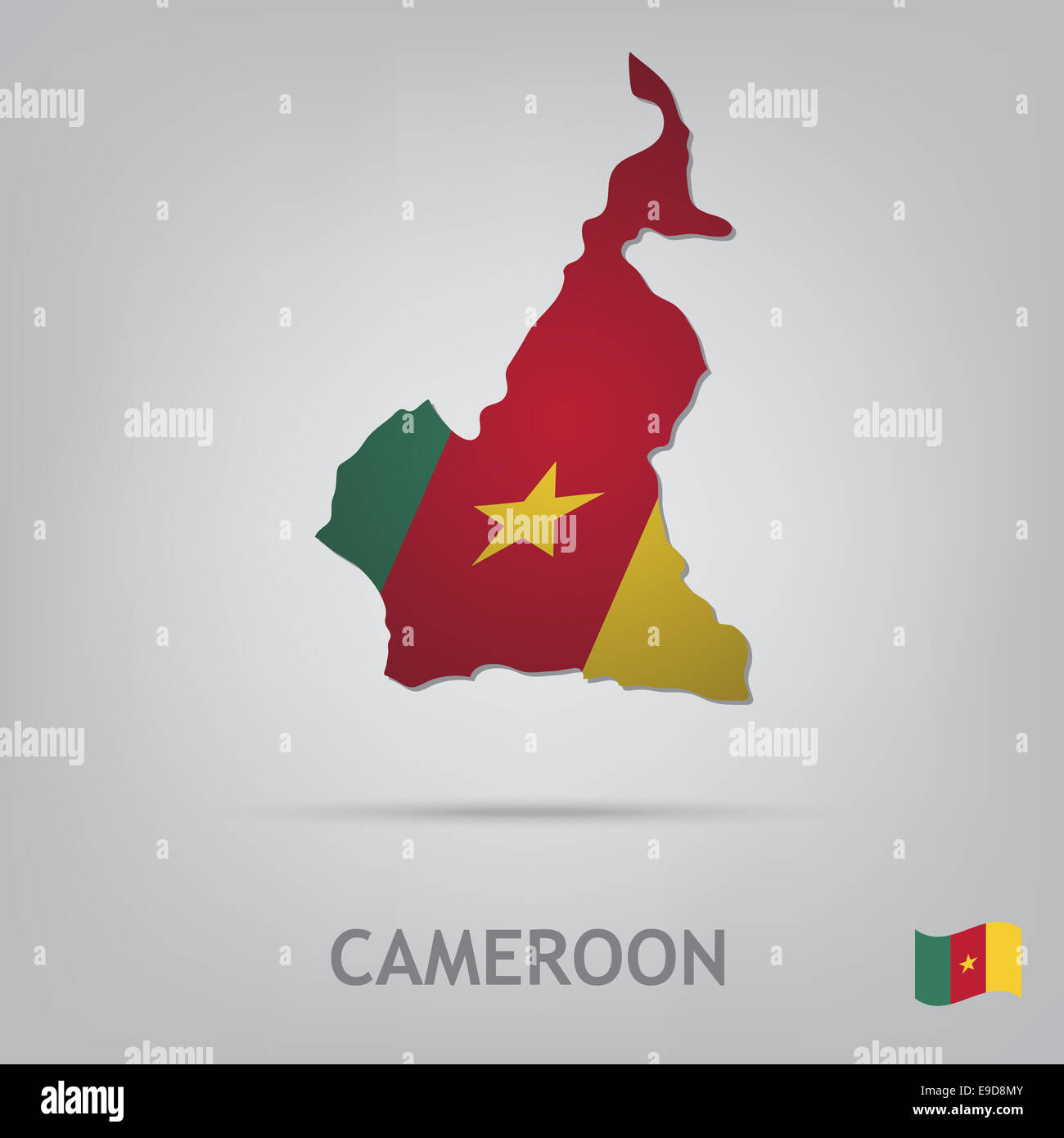 Cameroon political map hi-res stock photography and images - Alamy