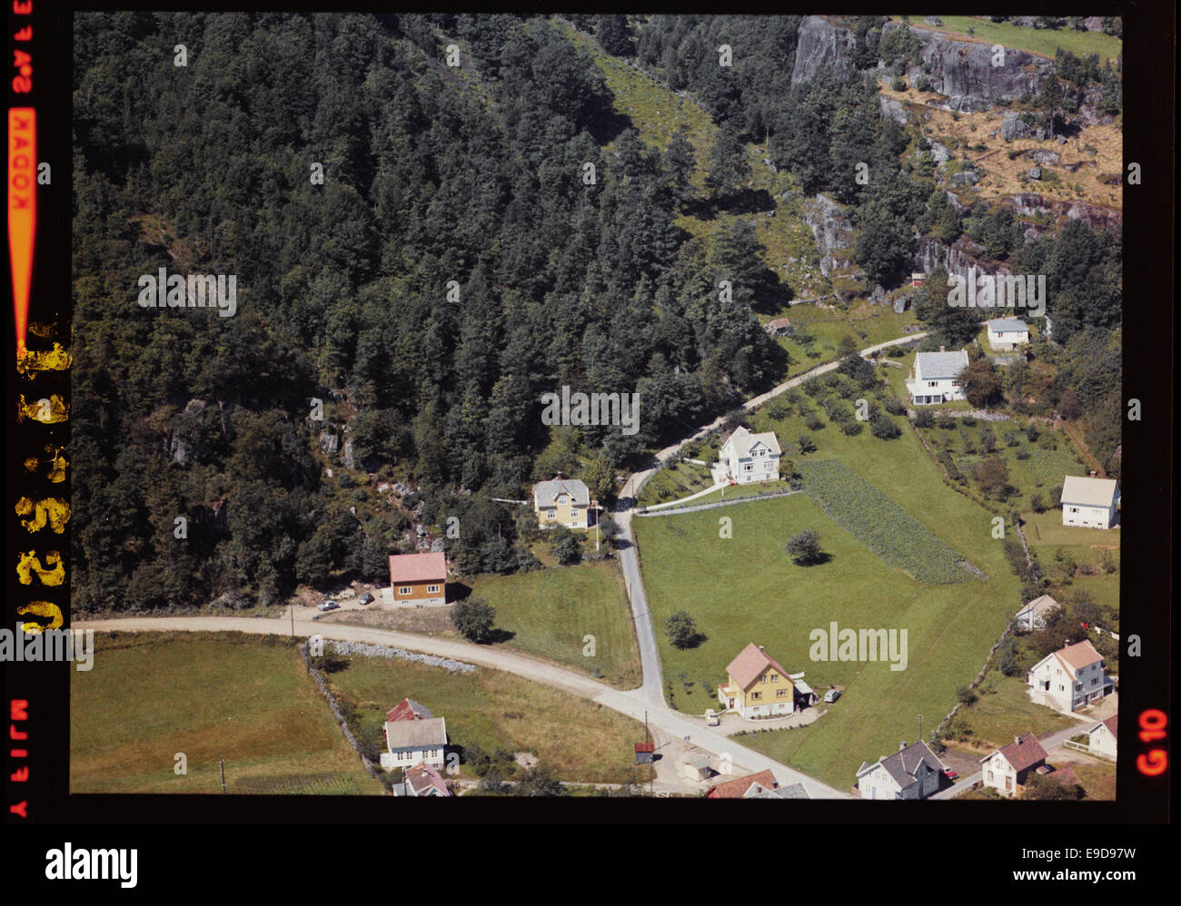Aerial photograph of Kvinesdal municipality in Norway, captured by ...