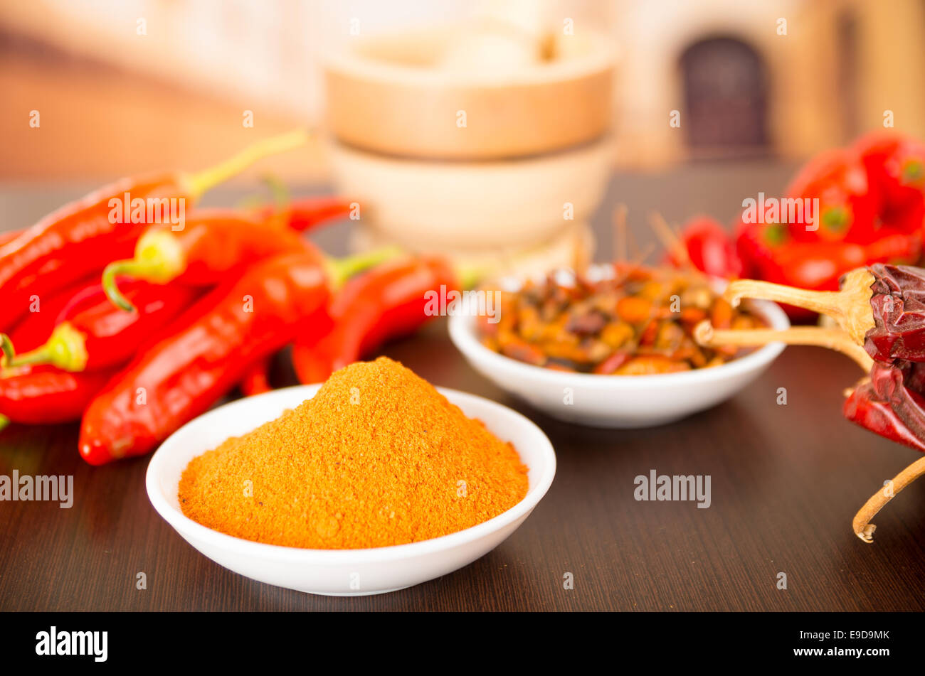 spicy chilli aji chili varieties Stock Photo - Alamy