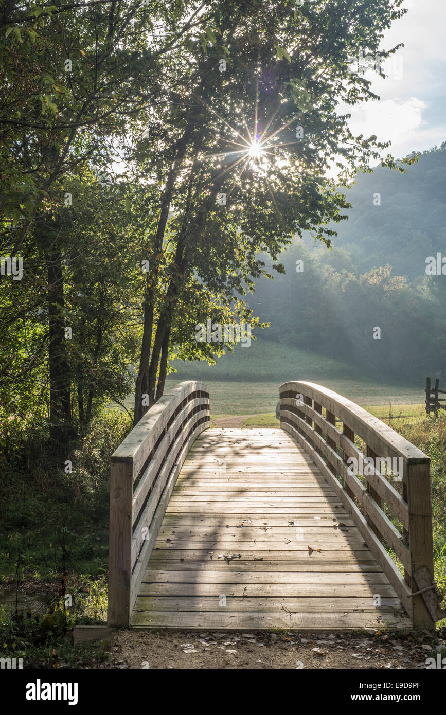 Bridge Under The Sun Stock Photo - Alamy