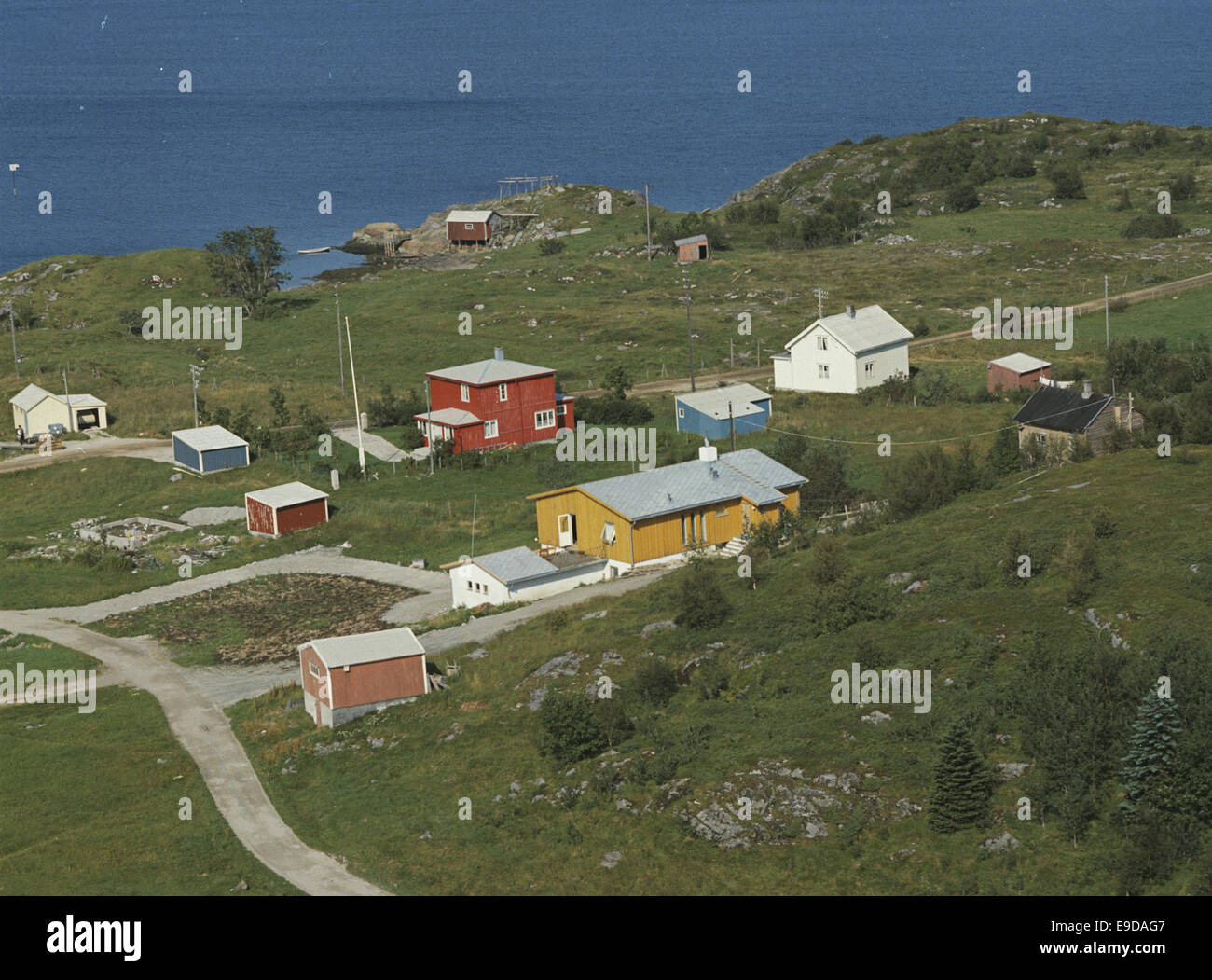 This aerial photograph captures the stunning landscape of Solfjellsjøen ...