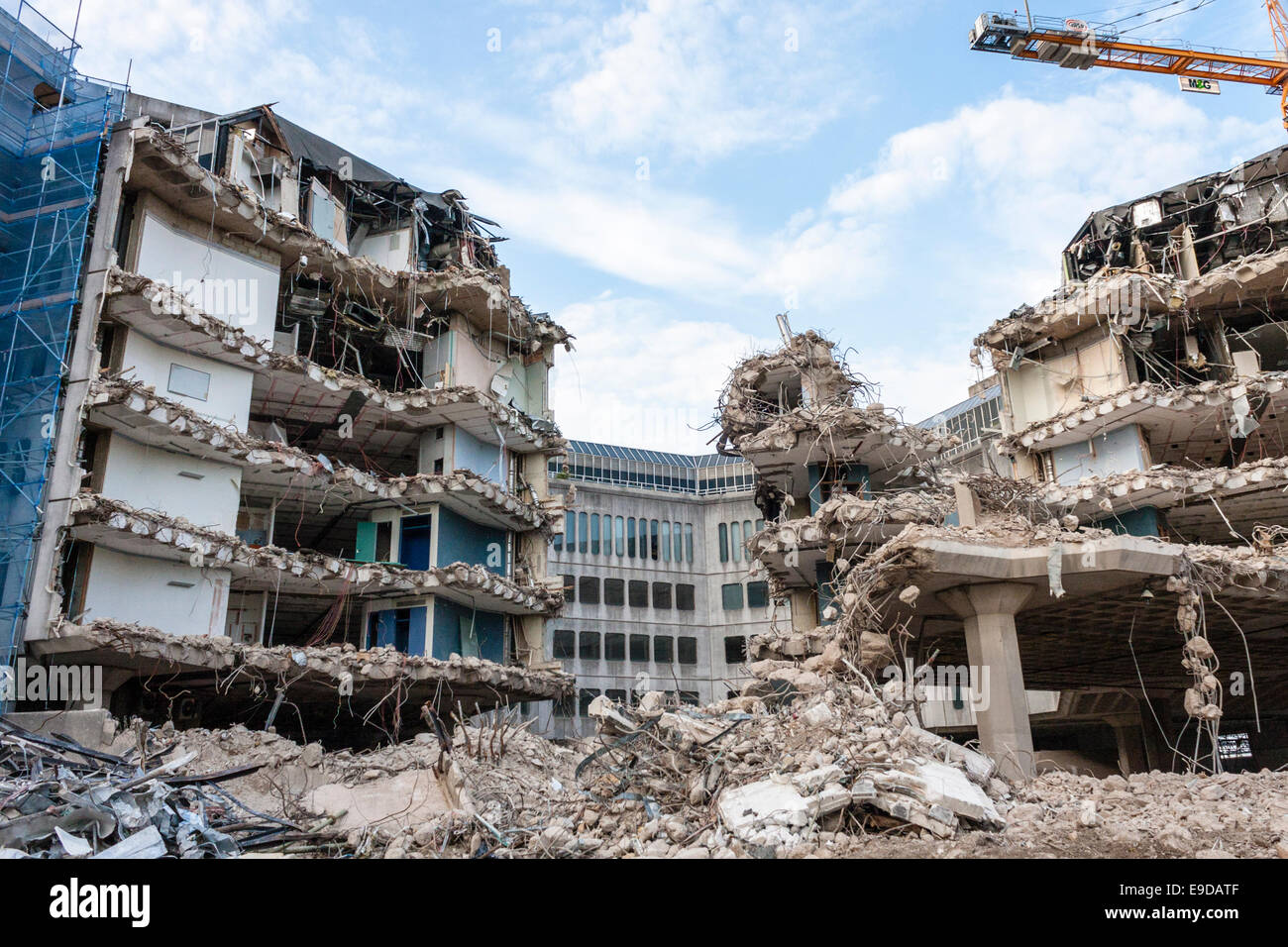 Demolition of old office buildings Stock Photo - Alamy