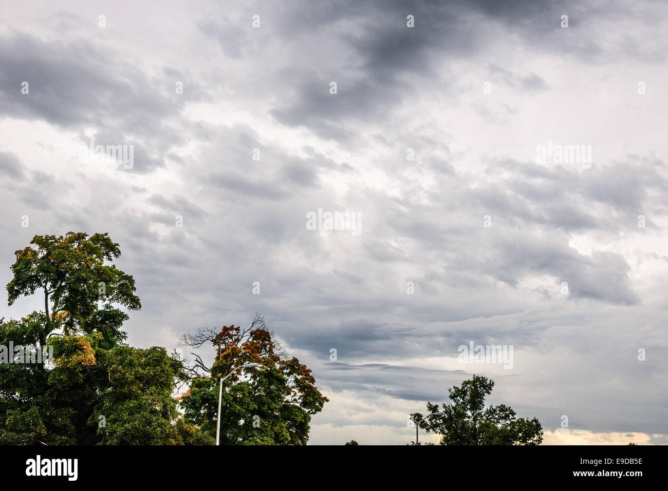 Storm clouds forming over downtown Springfield, Missouri Stock Photo ...