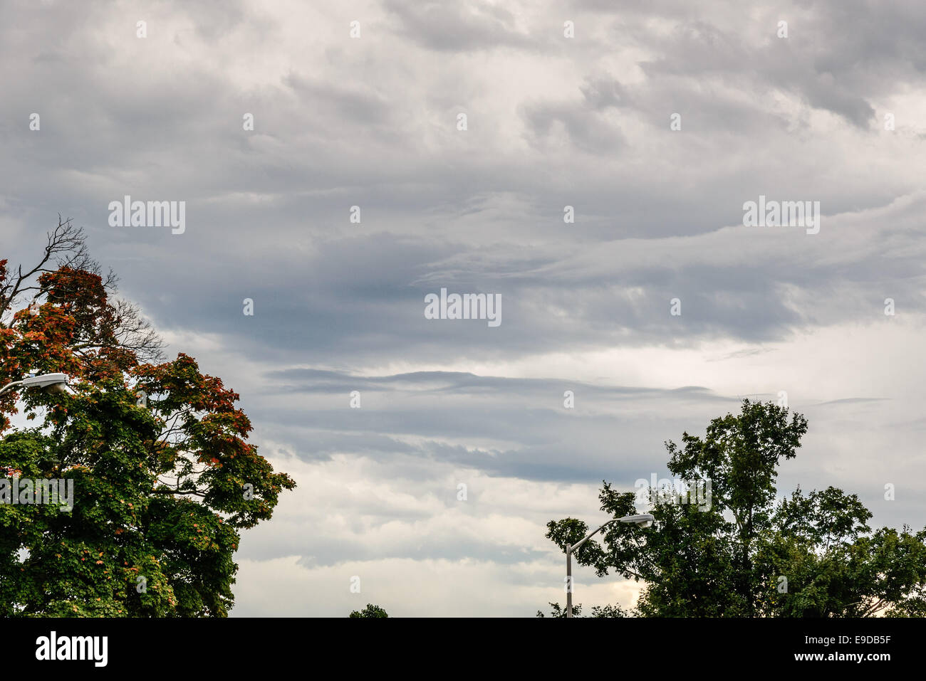 Storm clouds forming over downtown Springfield, Missouri Stock Photo ...