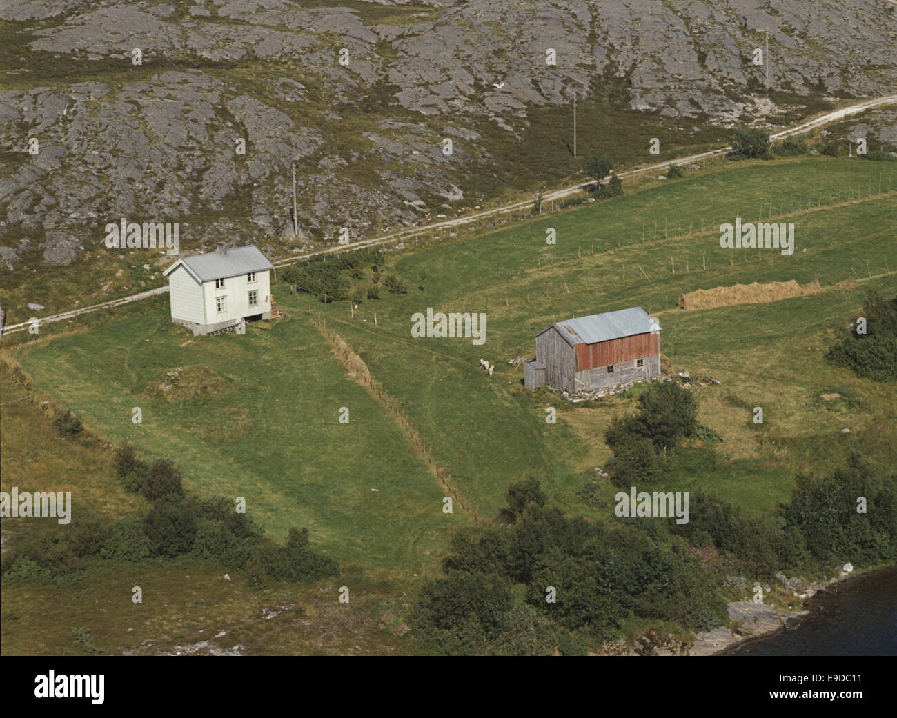 Aerial photograph of Hopan in Dønna municipality, Norway, captured by ...