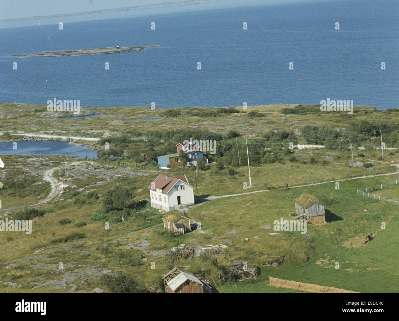 An aerial photograph of Torsvik, located in Dønna municipality, Norway ...