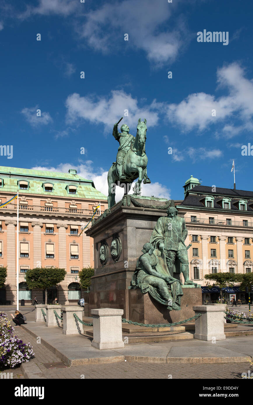 sweden, Stockholm, Gustav Adolfs Torg. This square in central Stockholm ...