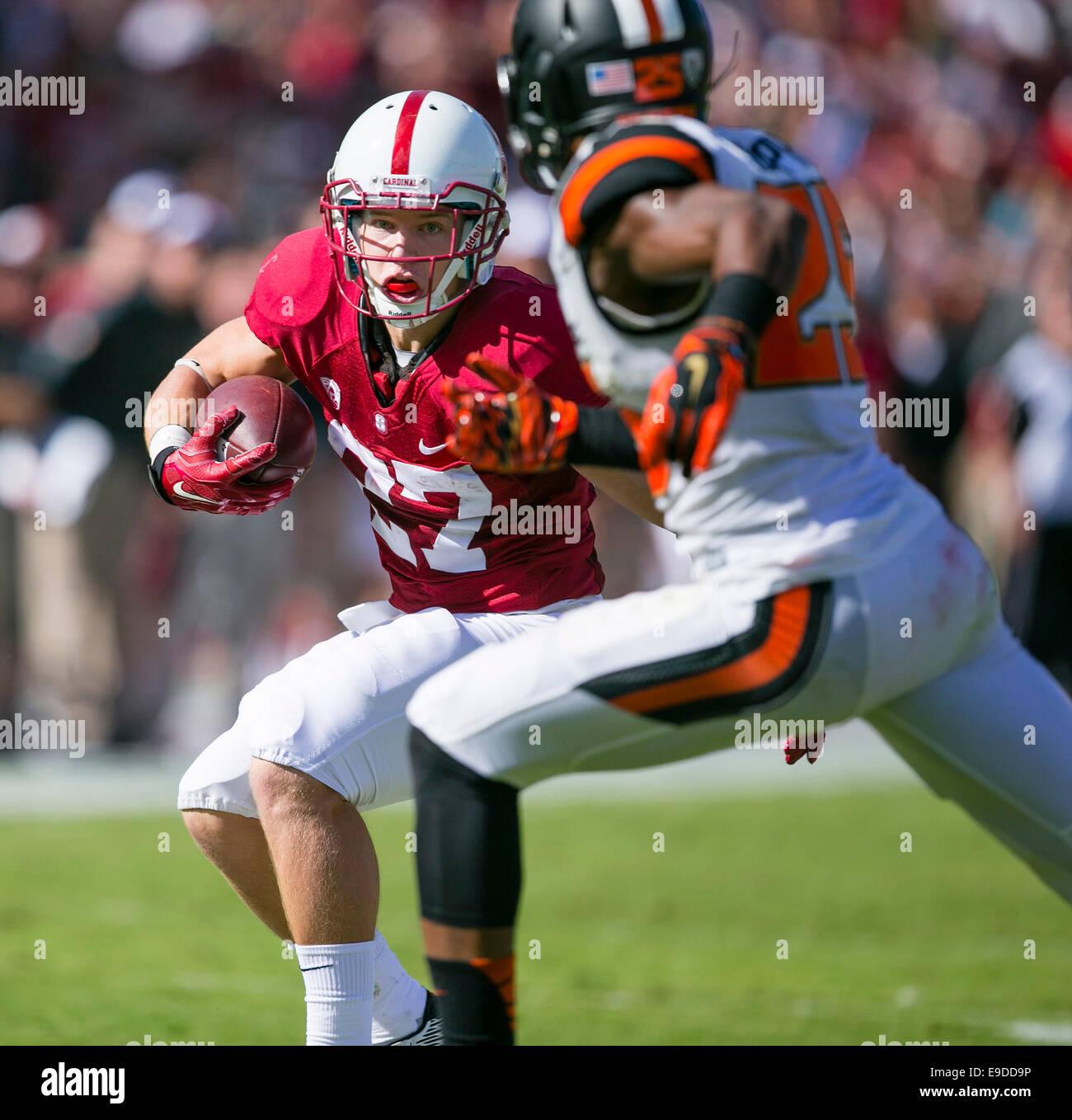 October 25, 2014: Stanford Cardinal running back Christian McCaffrey ...