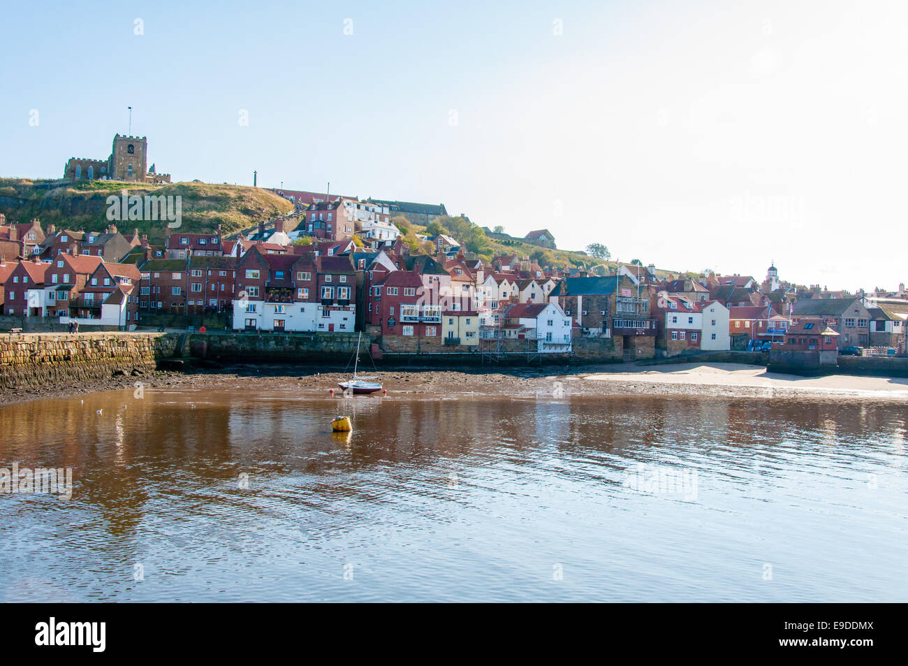 Scenic view of Whitby city in sunny autumn day, UK Stock Photo - Alamy