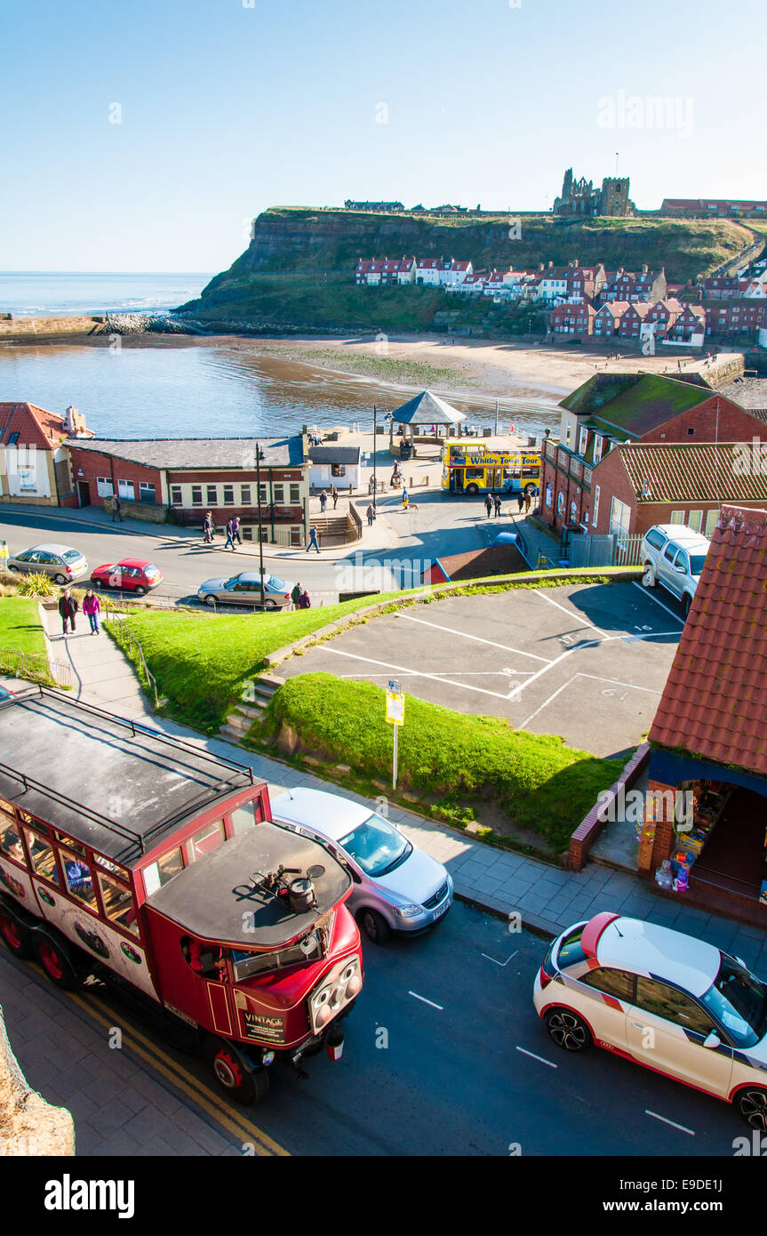 Scenic view of Whitby city in sunny autumn day, UK Stock Photo - Alamy