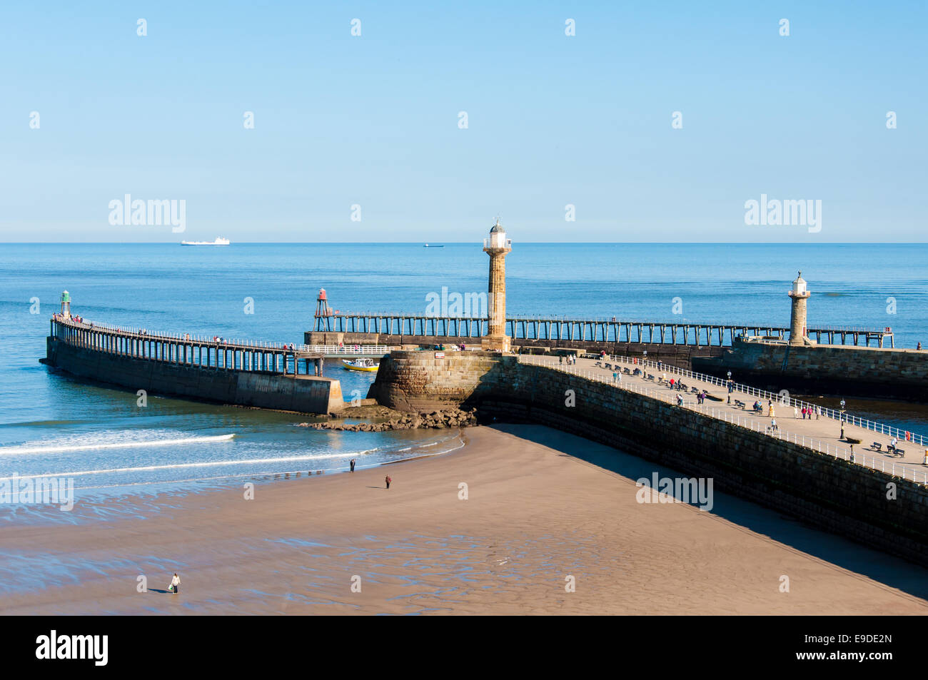 Scenic view of Whitby city in sunny autumn day, UK Stock Photo - Alamy