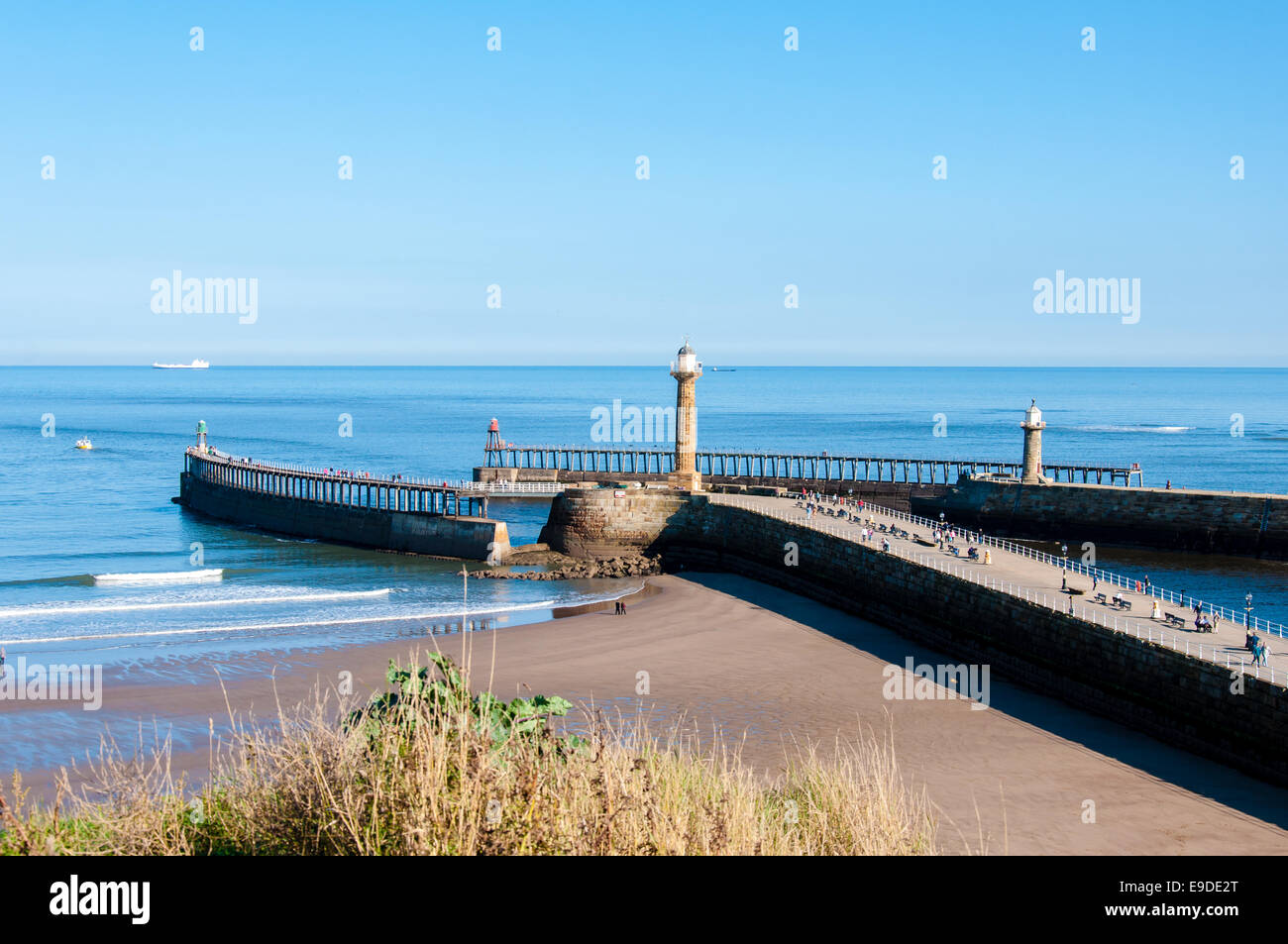 Scenic view of Whitby city in sunny autumn day, UK Stock Photo - Alamy