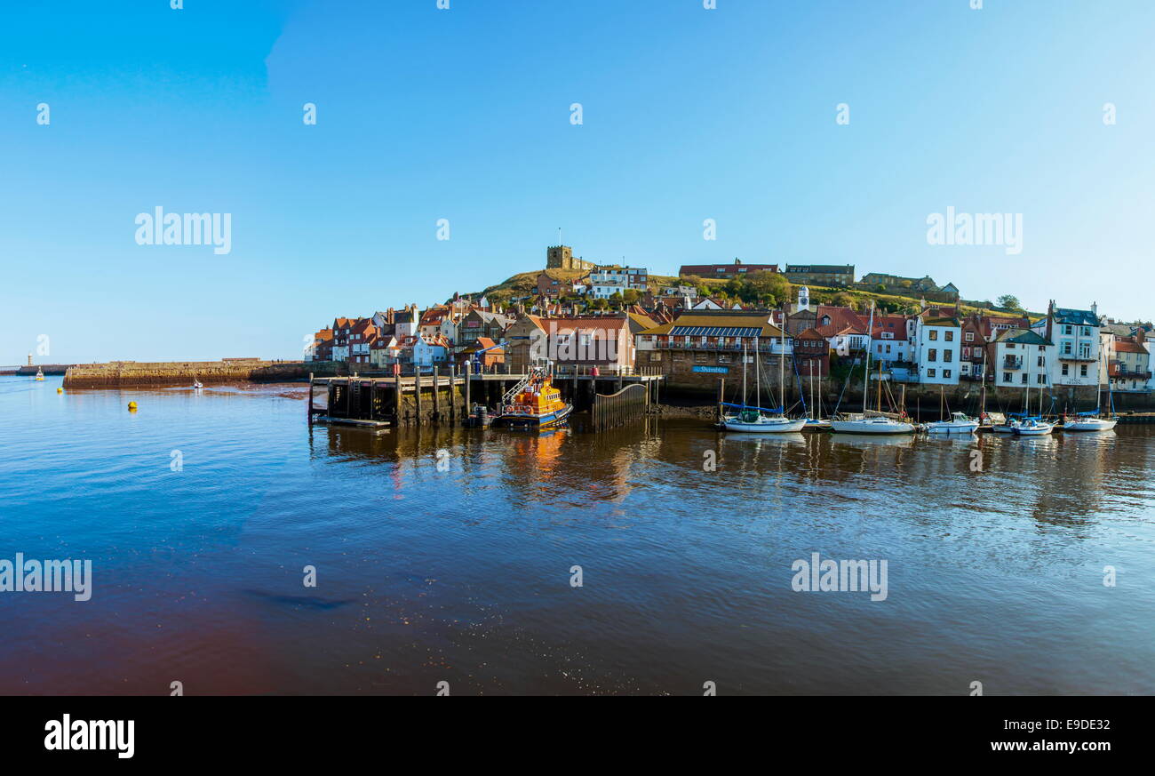 Scenic view of Whitby city in sunny autumn day, UK Stock Photo - Alamy