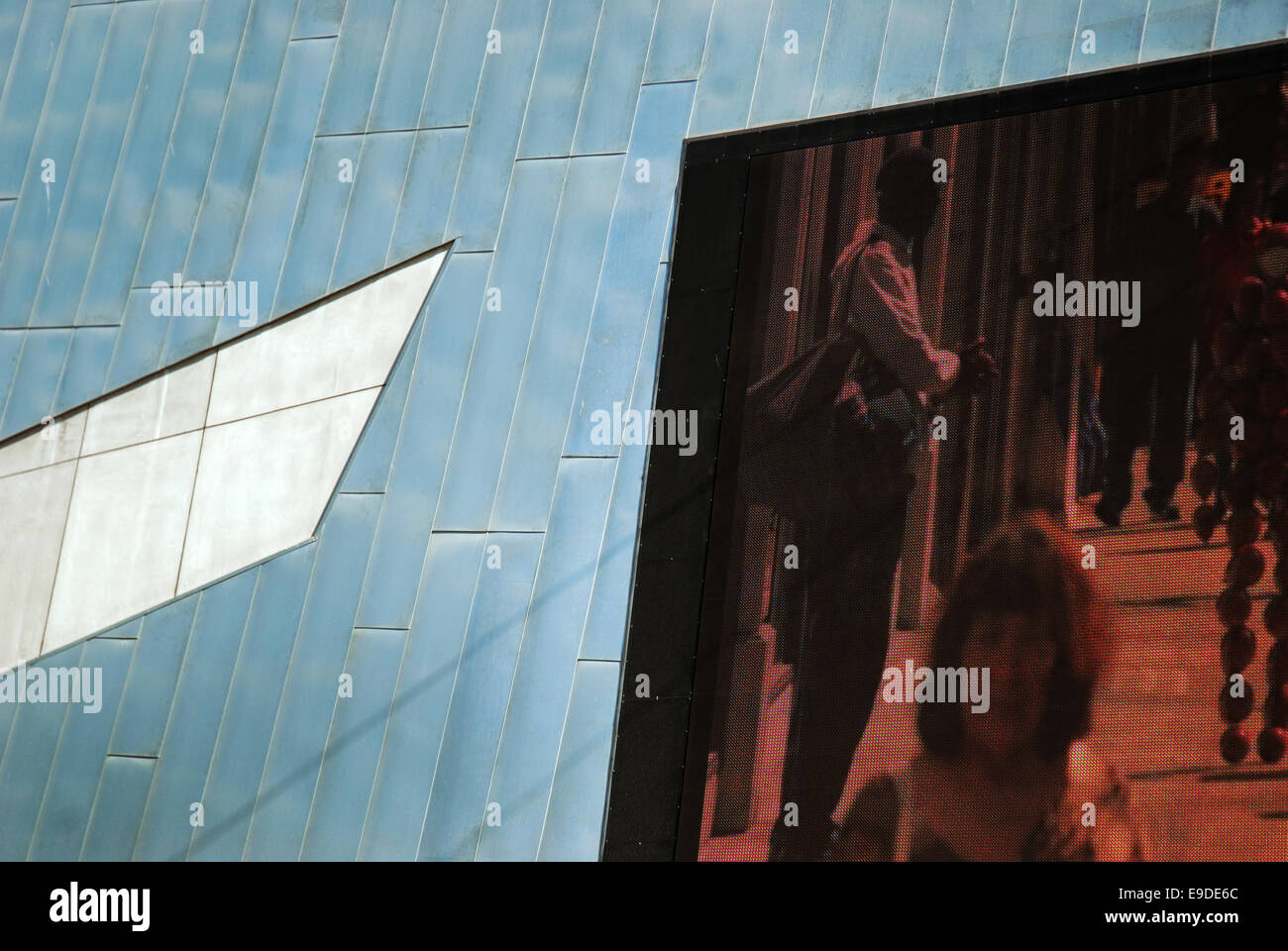 Detail of the TV screen, Federation Square, Melbourne, Victoria ...