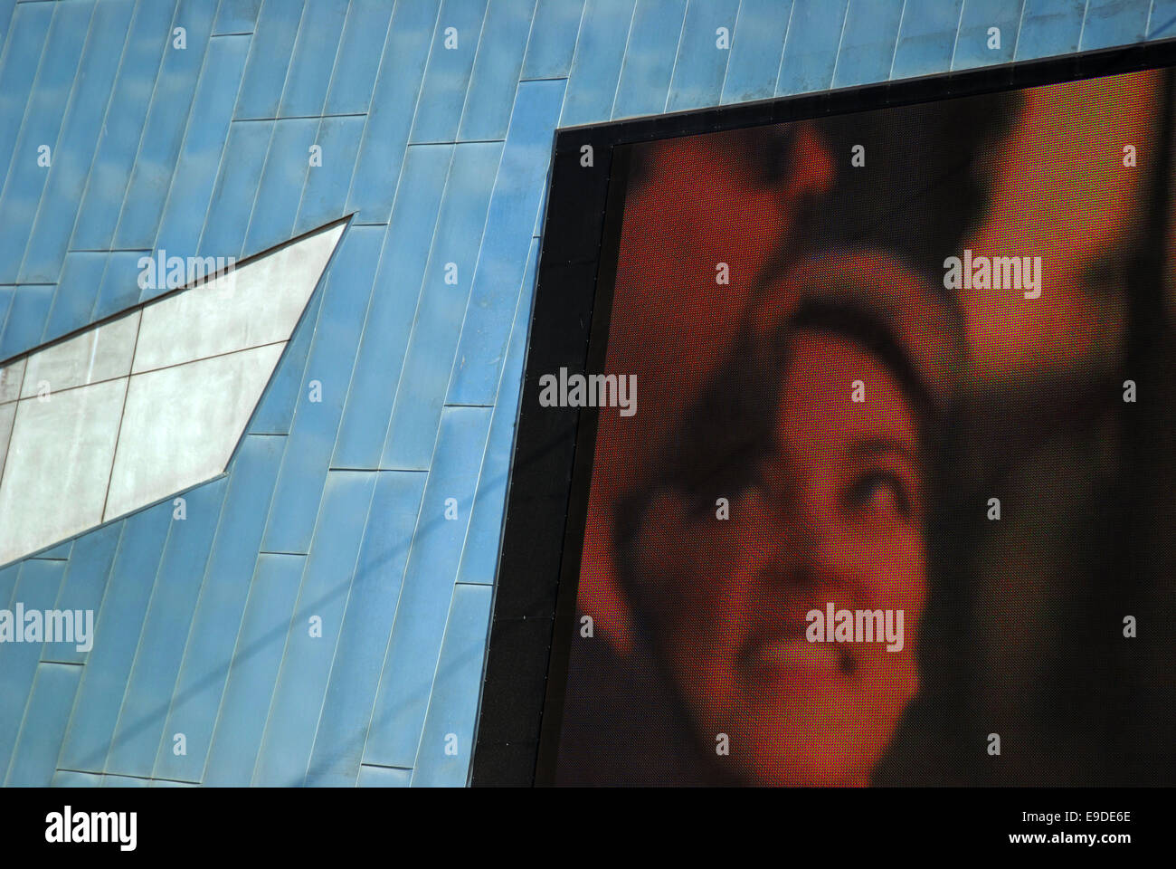 Detail of the TV screen, Federation Square, Melbourne, Victoria ...