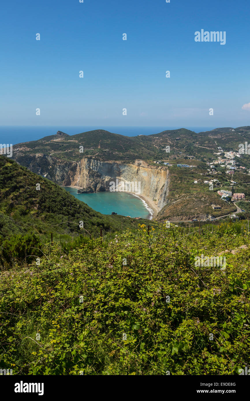 Aerial View of Mediterranean Island Coastline (Ponza, Italy Stock Photo ...