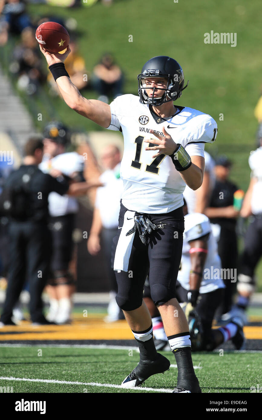 October 25, 2014 Columbia, MO: Vanderbilt Commodores quarterback ...