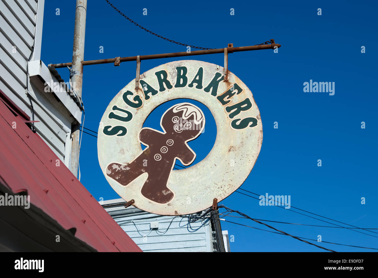 Gingerbread man shop signage Stock Photo - Alamy