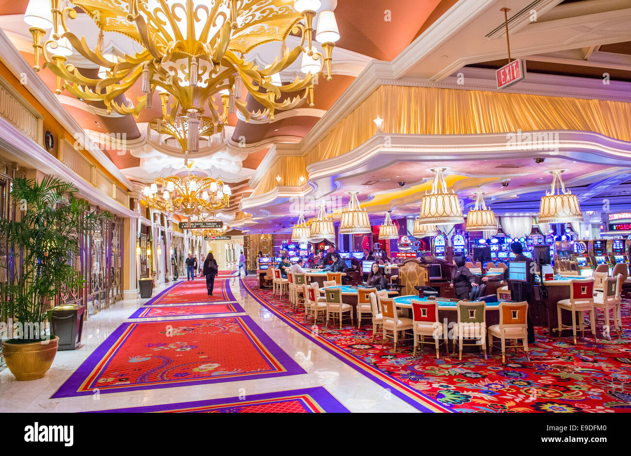 The interior of Wynn Hotel and casino in Las Vegas Stock Photo - Alamy