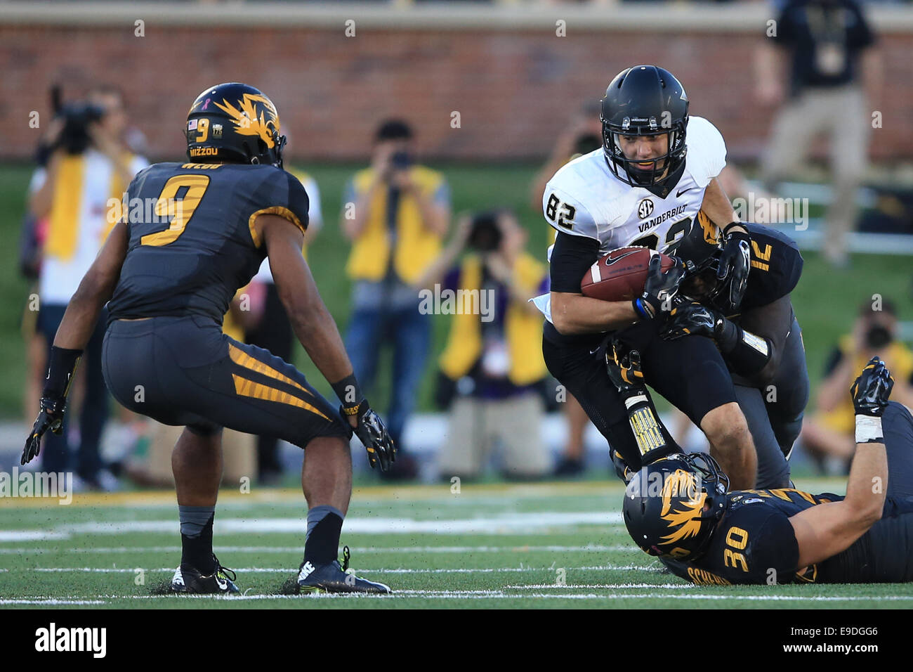 Columbia, MO, USA. October 25, 2014. Vanderbilt Commodores wide ...