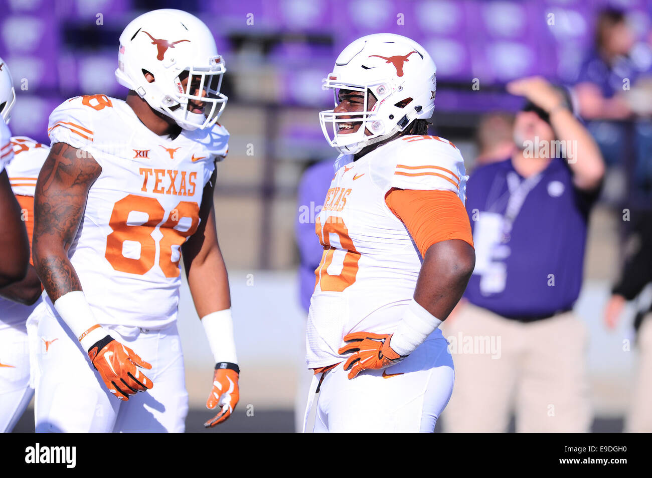 Manhattan, Kansas, USA. 25th Oct, 2014. Texas Longhorns defensive end ...