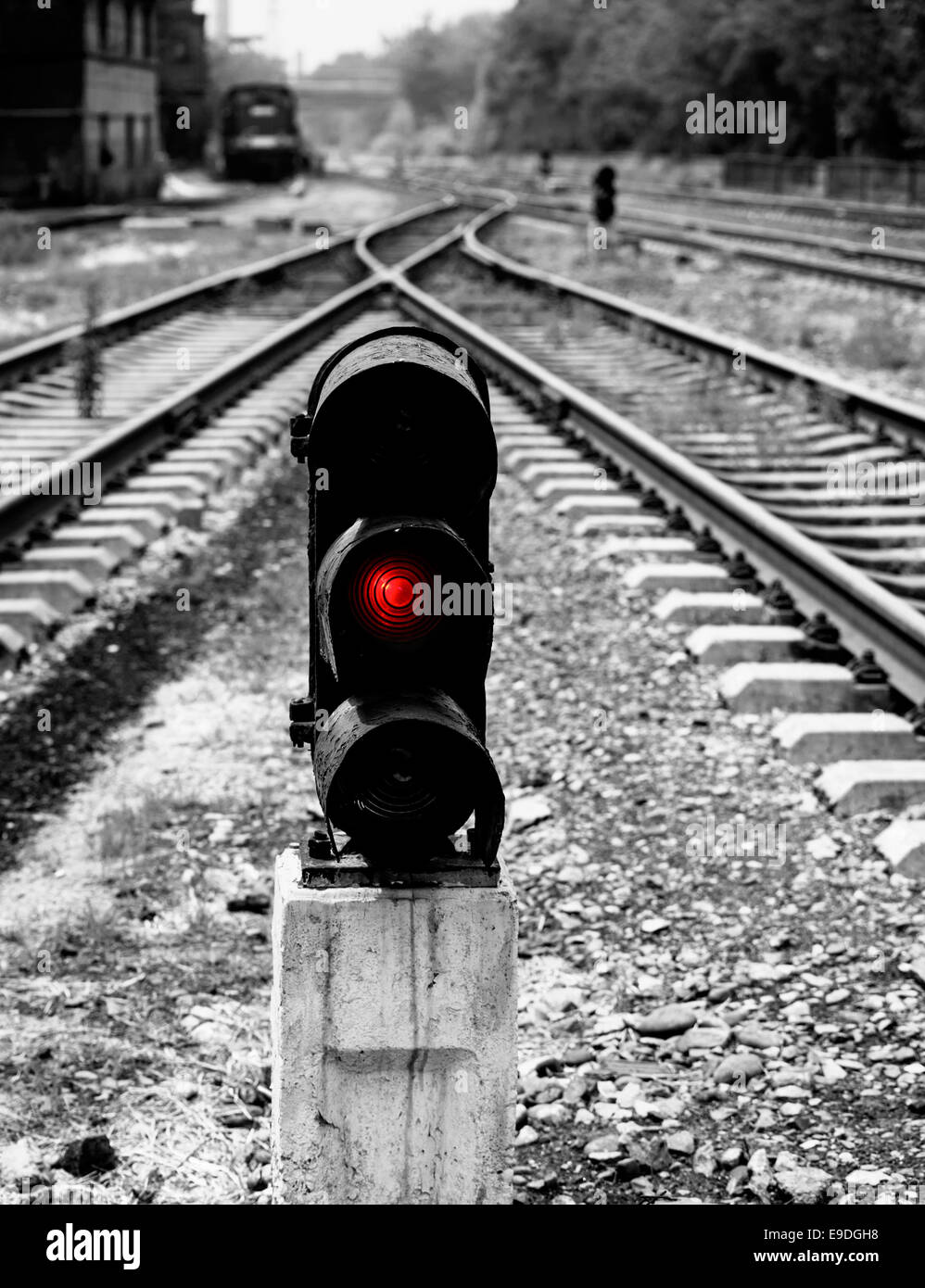 Rail warning light hi-res stock photography and images - Alamy