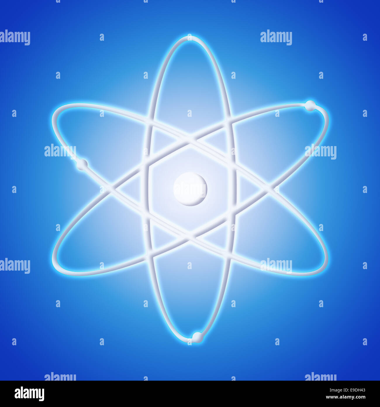 Atom icon - the symbol of science Stock Photo - Alamy