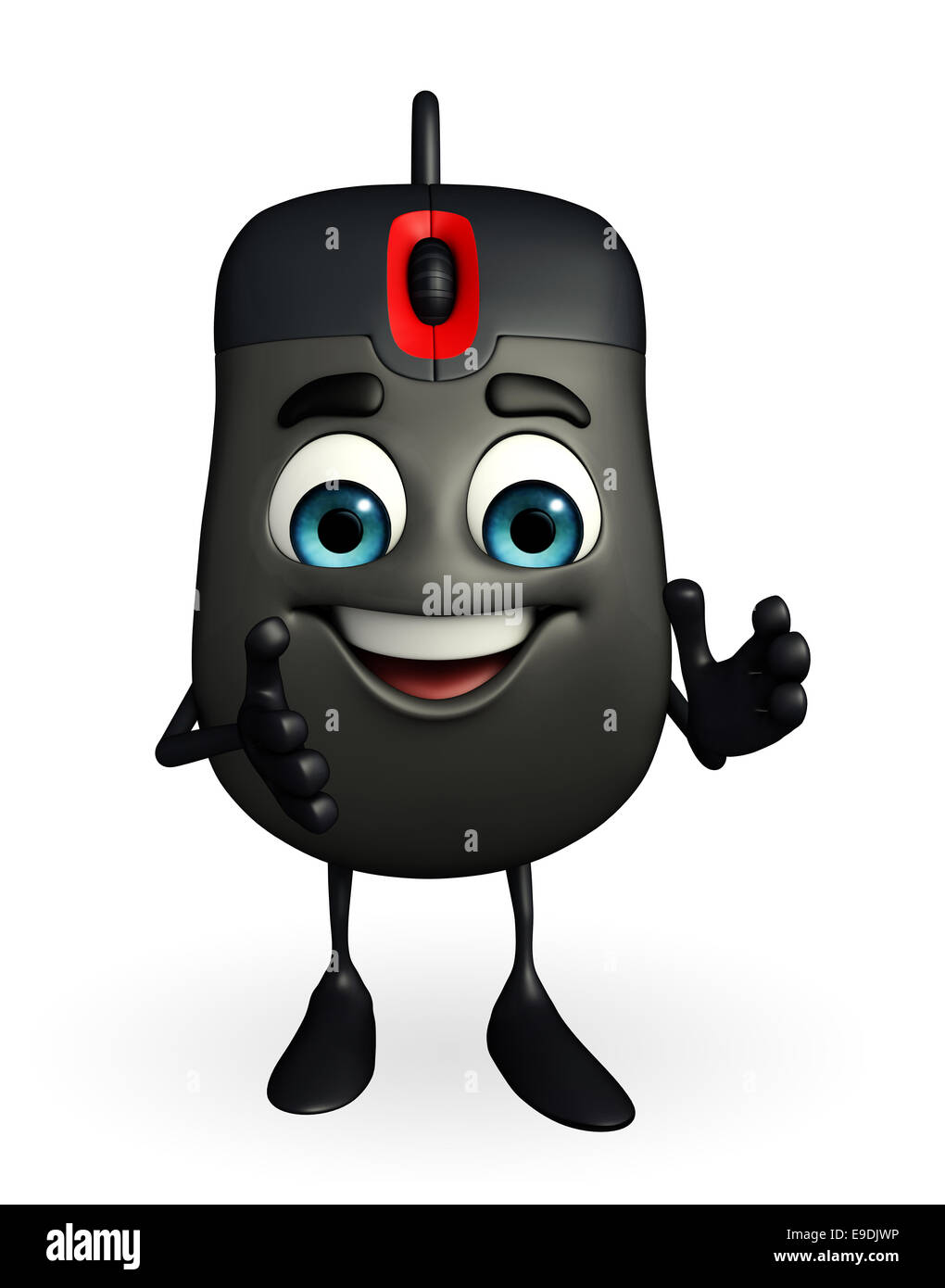 Cartoon Character of Computer Mouse with clapping pose Stock Photo - Alamy