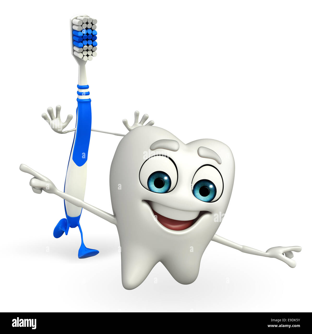 Cartoon Character of toothbrush is running Stock Photo - Alamy