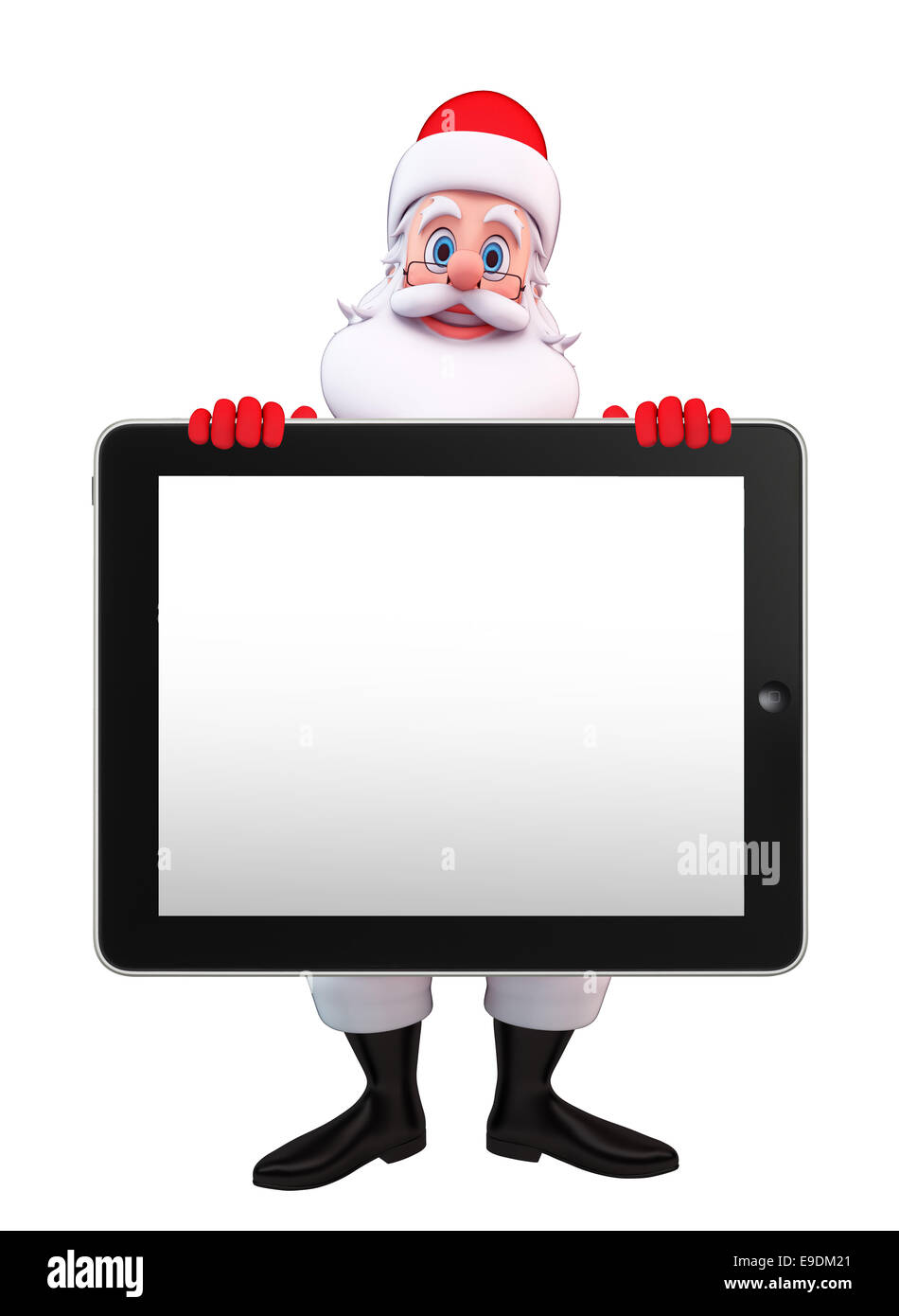 Illustration of santa claus with tab Stock Photo - Alamy