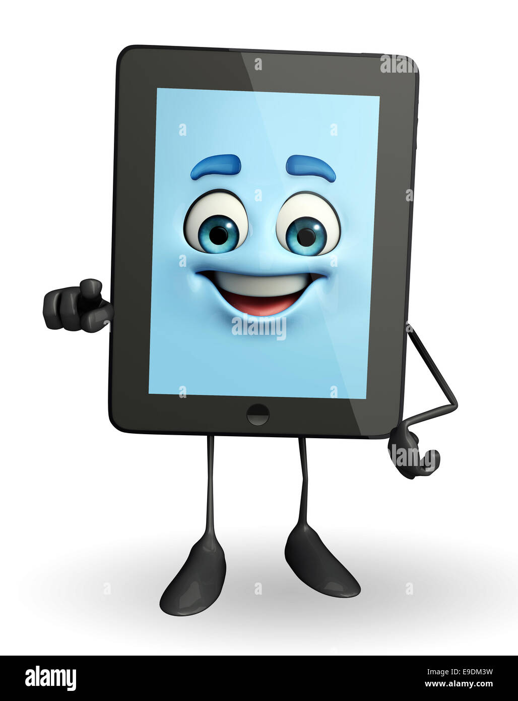 Cartoon character of tab is pointing Stock Photo - Alamy