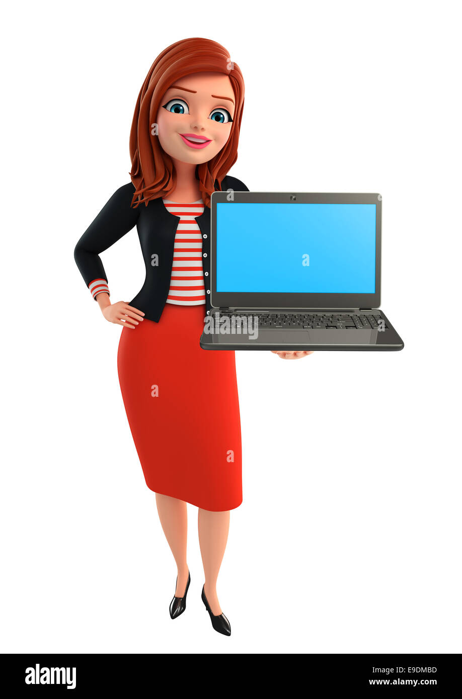 Computer lady Cut Out Stock Images & Pictures - Alamy