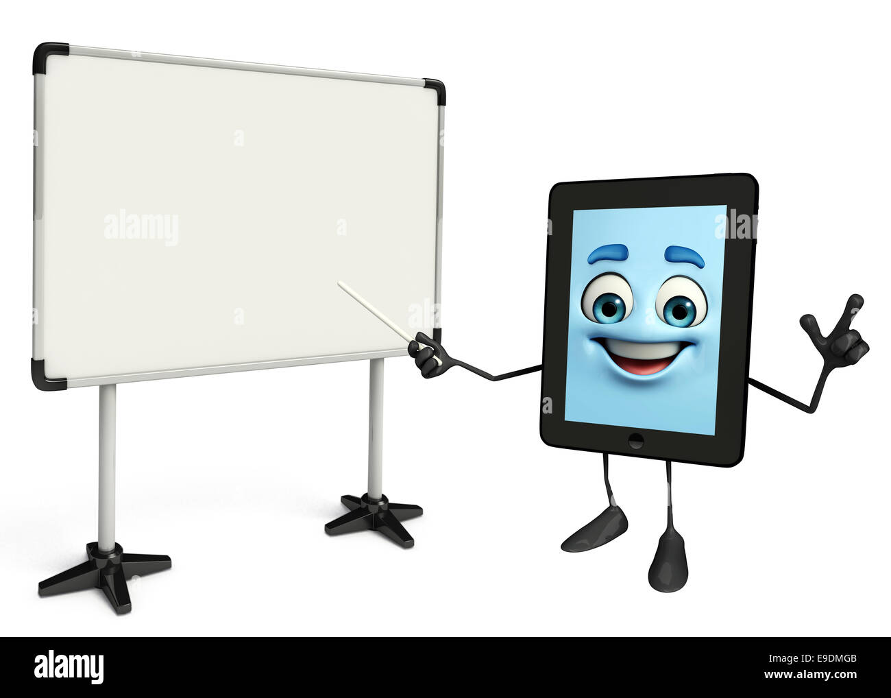 Cartoon character of tab with display board Stock Photo - Alamy