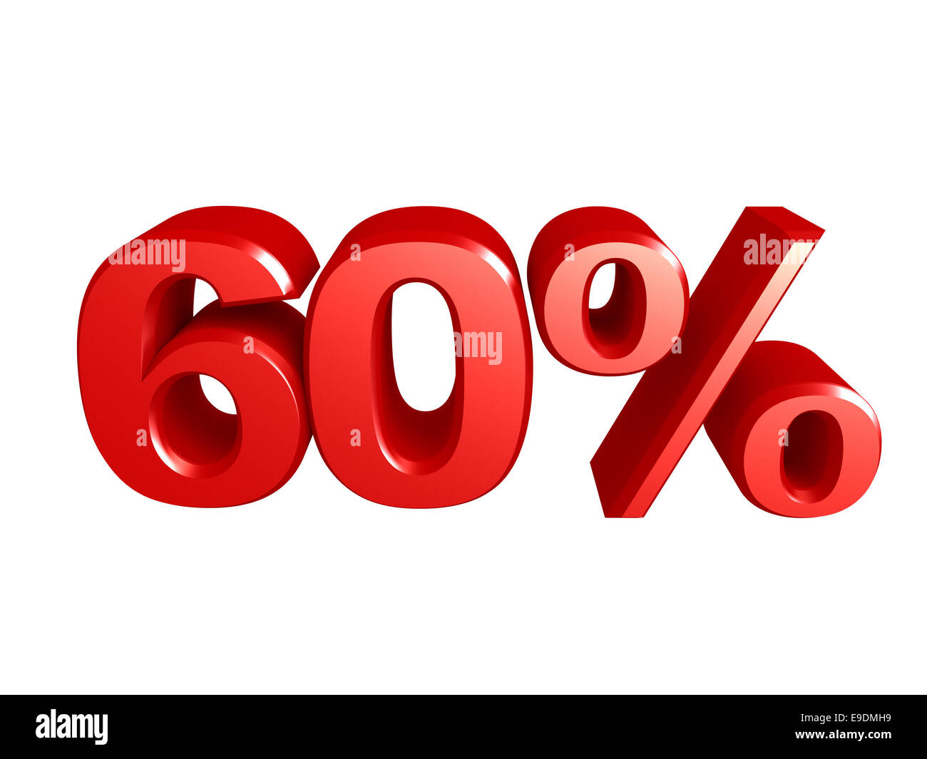 The number 60 and the percent icon Stock Photo - Alamy