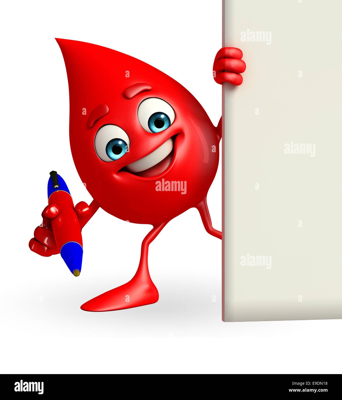 Cartoon character blood drop sign hi-res stock photography and images ...