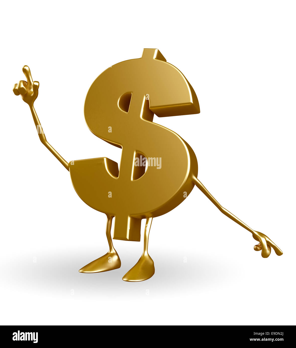 Cartoon character dollar happy pose hi-res stock photography and images ...